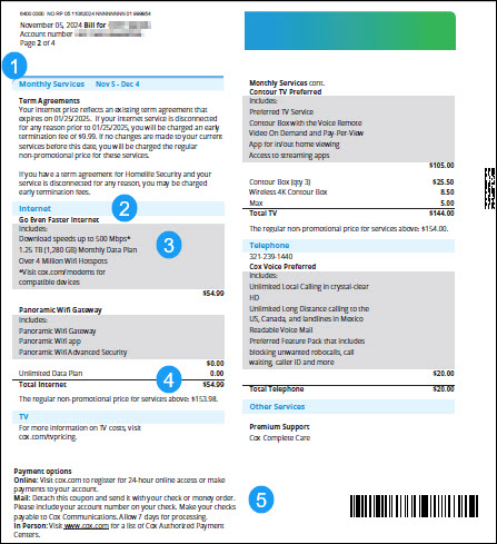 How to Read Your Cox Bill