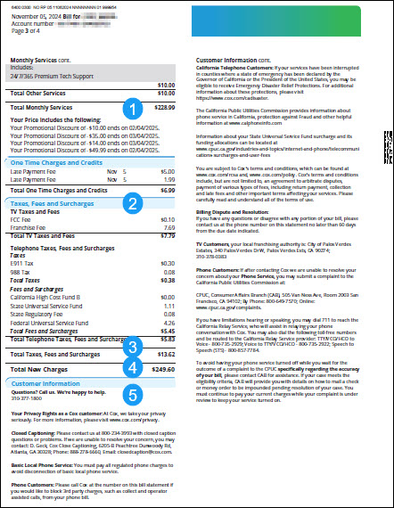 How to Read Your Cox Bill